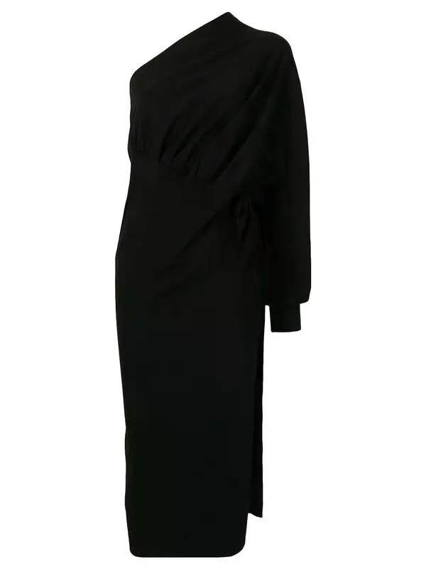 Balenciaga Asymmetric Wrap Dress - Black