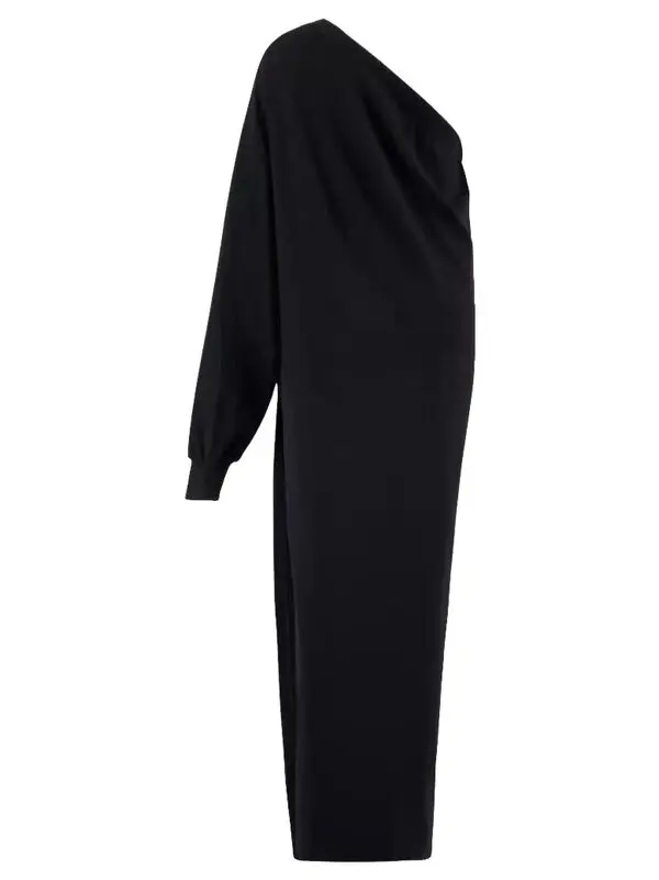 Balenciaga Asymmetric Wrap Midi Dress - Black