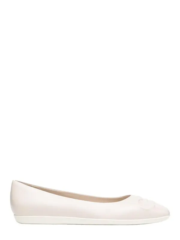 FERRAGAMO Gancini Ballerina Shoes - White