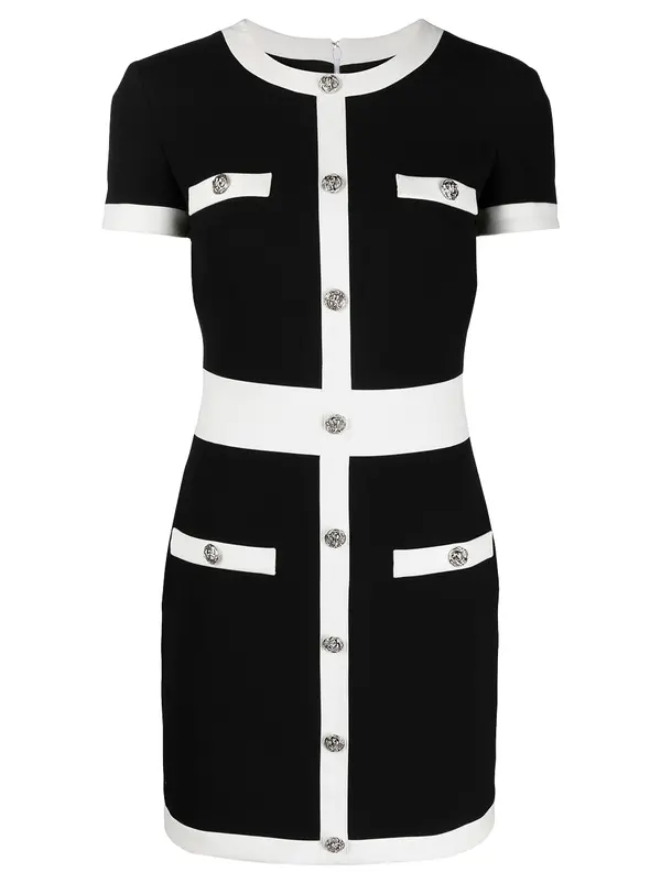 Philipp Plein Contrast-trim Mini Dress - Black
