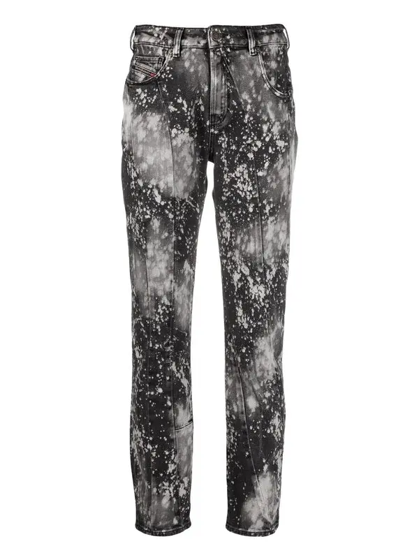 DIESEL® D-joy Painted Slim Jeans - Black