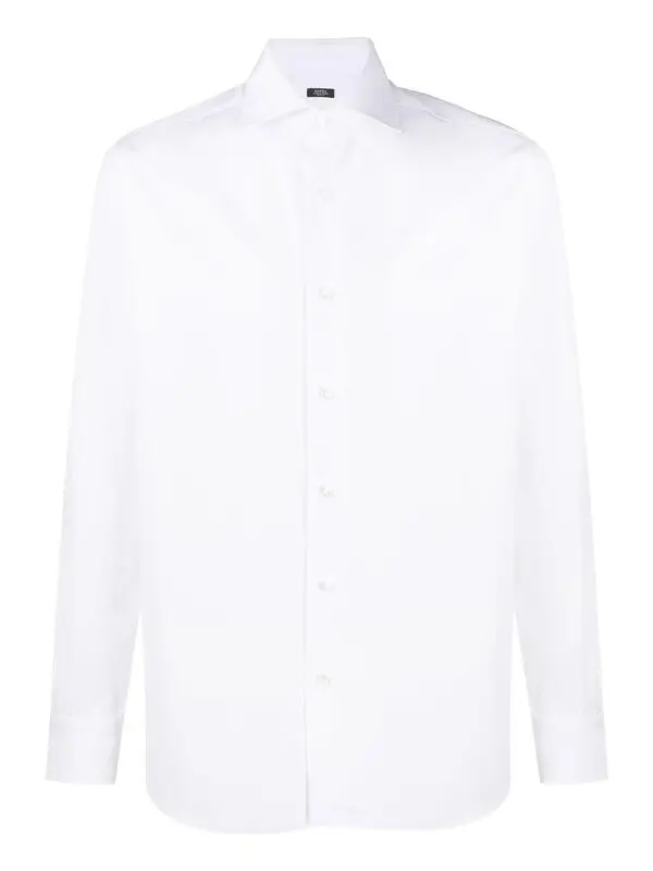 BARBA NAPOLI Spread Collar Shirt - White