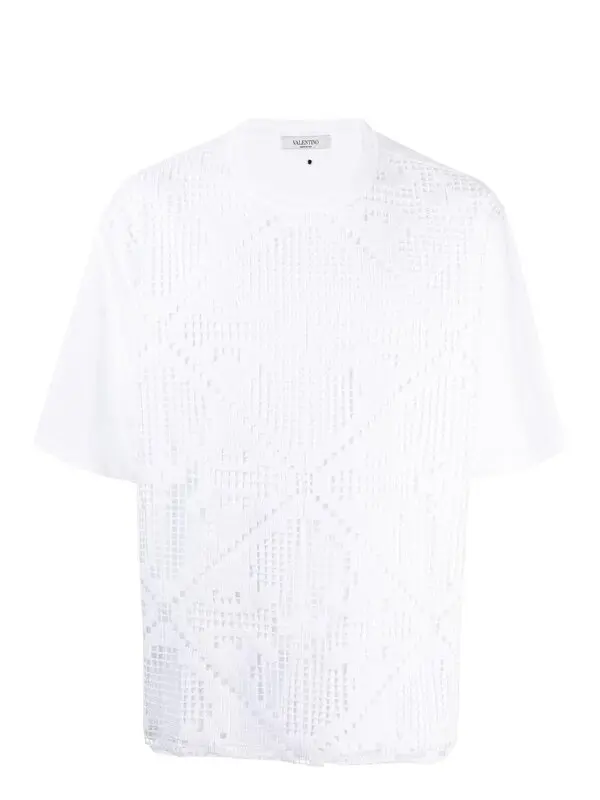 Valentino Garavani Crochet-front T-shirt - White