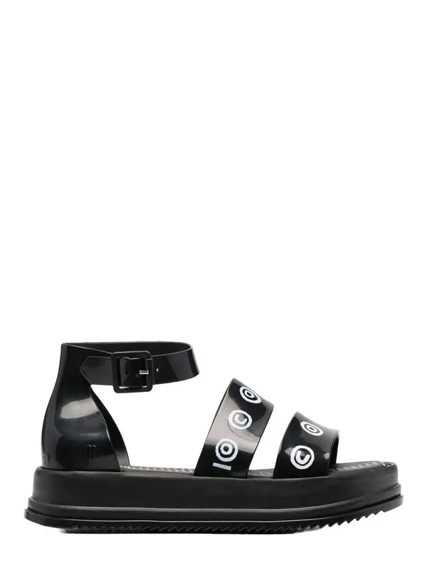 10 CORSO COMO Logo-print Chunky Sandals - Black