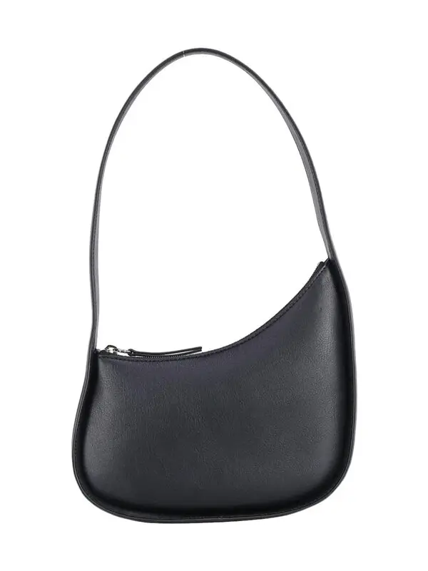 THE ROW Half Moon Leather Shoulder Bag - Black