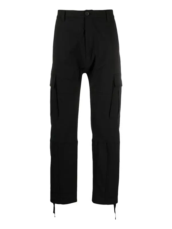 COUNTY OF MILAN Straight-leg Cargo Trousers - Black