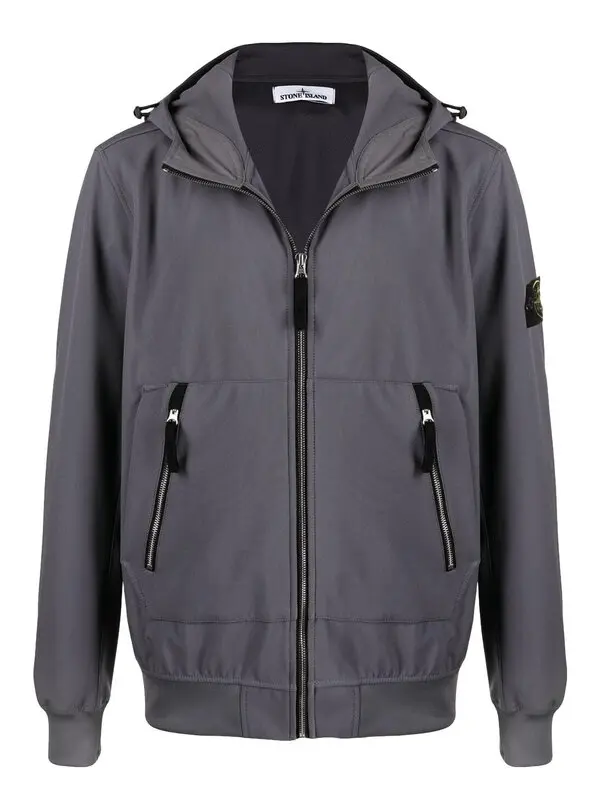 Stone Island Lightweight Hooded Jacket - Grey