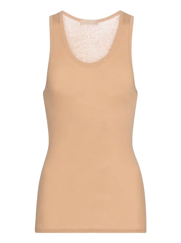 Wardrobe.NYC Ribbed-knit Tank Top - Beige