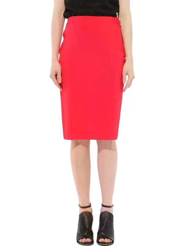 Givenchy V Front Pencil Skirt - Red