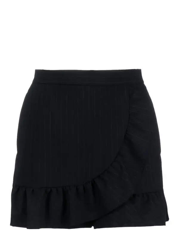 Red Valentino Ruffle-detail High-waisted Shorts - Blue