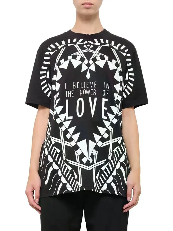 Givenchy I Believe In The Power Of Love" Printed Cotton T-shirt - Black