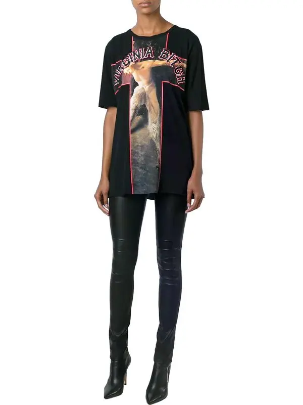 Givenchy Faun Print Cotton T-shirt - Black