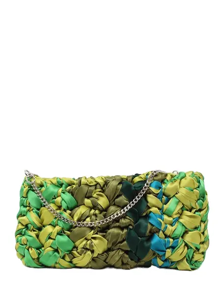 SANTM Lorenza Gandaglia Ribbon Clutch - Green