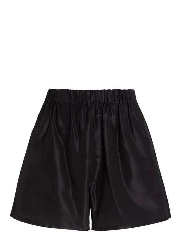Prada Silk Logo Shorts - Black