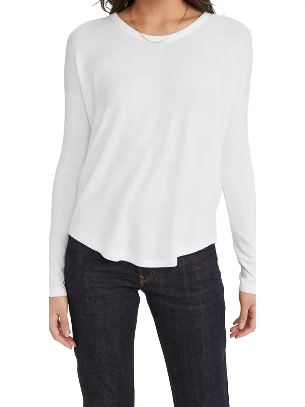 Rag & Bone The Knit Longsleeve Top - White