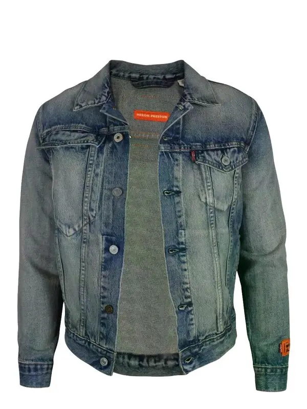 Heron Preston Denim Buttoned Jacket - Blue