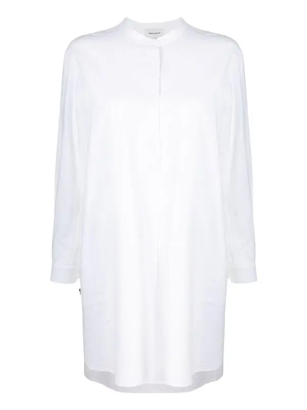 Woolrich Long-sleeve Band Collar Tunic - White