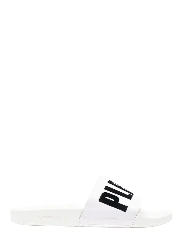 Philipp Plein Logo-print Slides - White