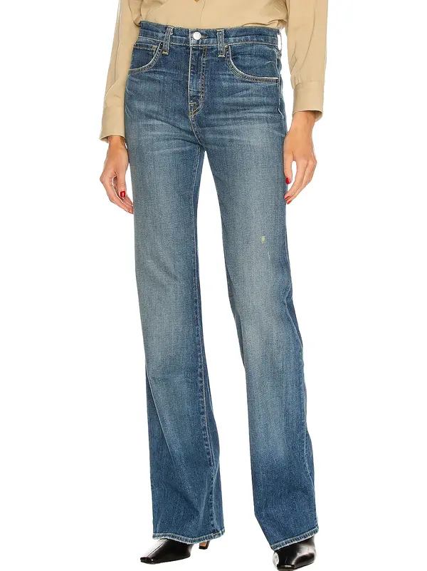 NILI LOTAN Celia Wide Leg In Denim - Classic Wash