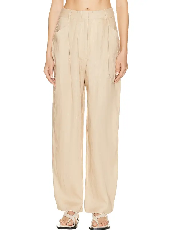 AEXAE Linen Trousers - Beige
