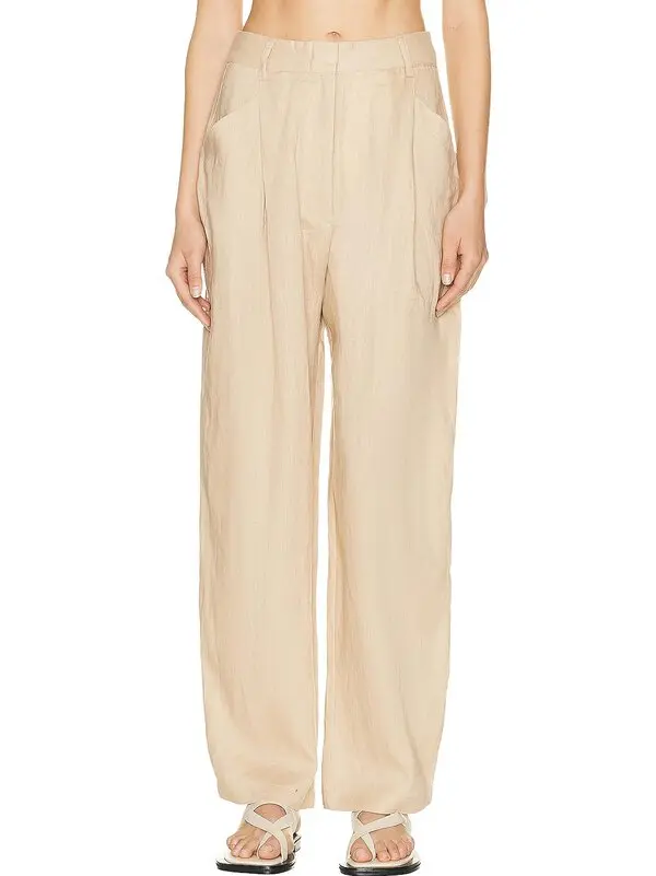AEXAE Linen Trousers - Beige