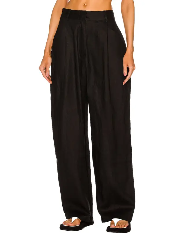 AEXAE Linen Trousers - Black