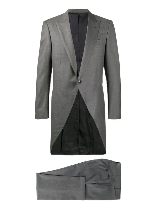 Canali Two-piece Fishtail Suit - Grey