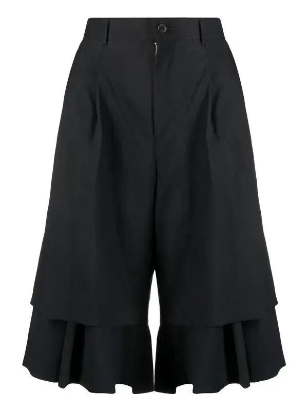 Noir Kei Ninomiya Ruffle Hem Culottes - Black