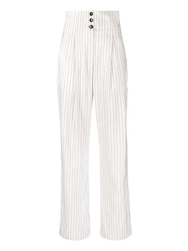 Philosophy Di Lorenzo Serafini Pinstripe-print Trousers - White