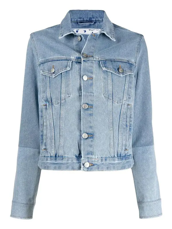Off-White Button-up Denim Jacket - Blue