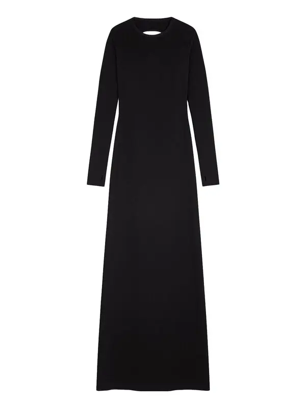 Givenchy Cut-out Long Sleeve Maxi Dress - Black