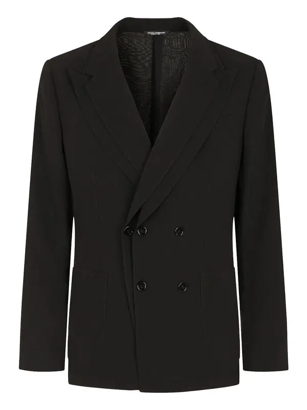 Dolce & Gabbana Deconstructed Double-breasted Blazer - Black