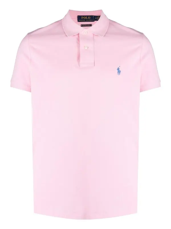 Polo Ralph Lauren Embroidered-logo Short-sleeved Polo Shirt - Pink