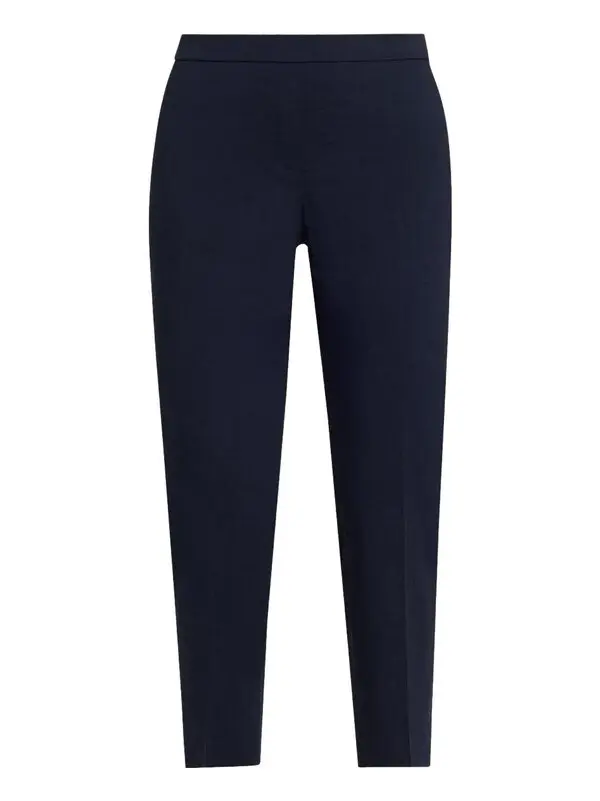 Theory Treeca Good Linen Ankle Pants - Midnight N