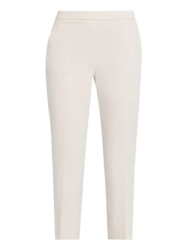 Theory Treeca Good Linen Ankle Pants - White Clay