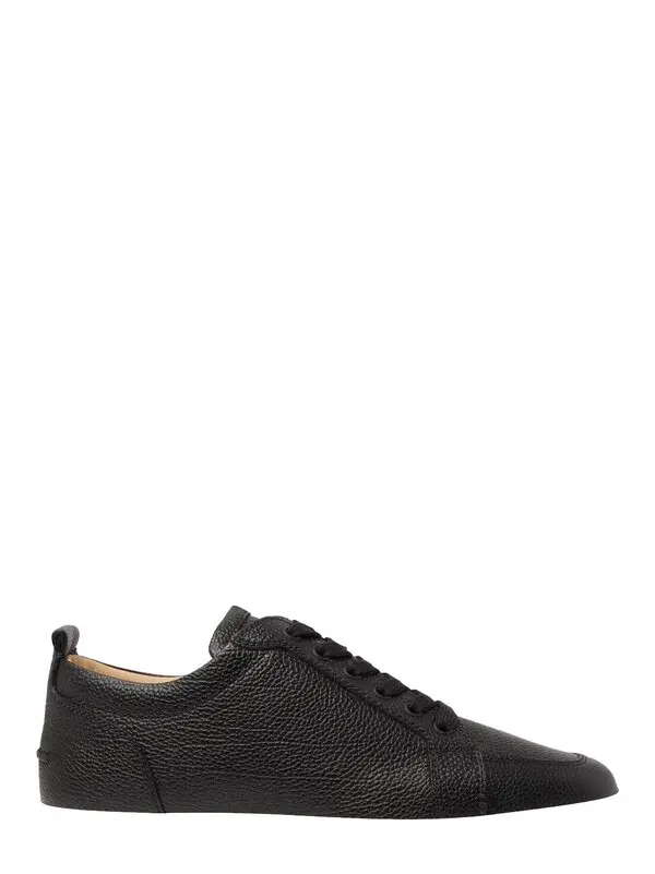 CHRISTIAN LOUBOUTIN Rantulow Full-grain Leather Sneakers - Black