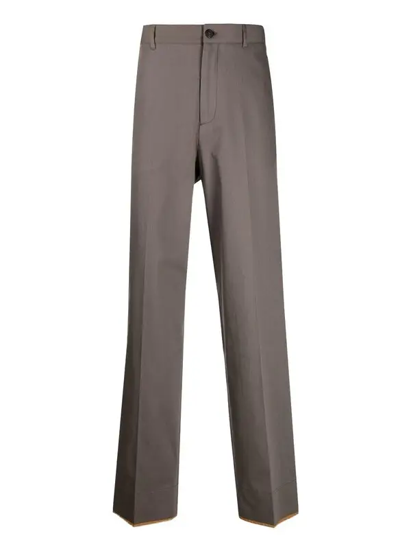 FERRAGAMO Straight-leg Tailored Trousers - Brown