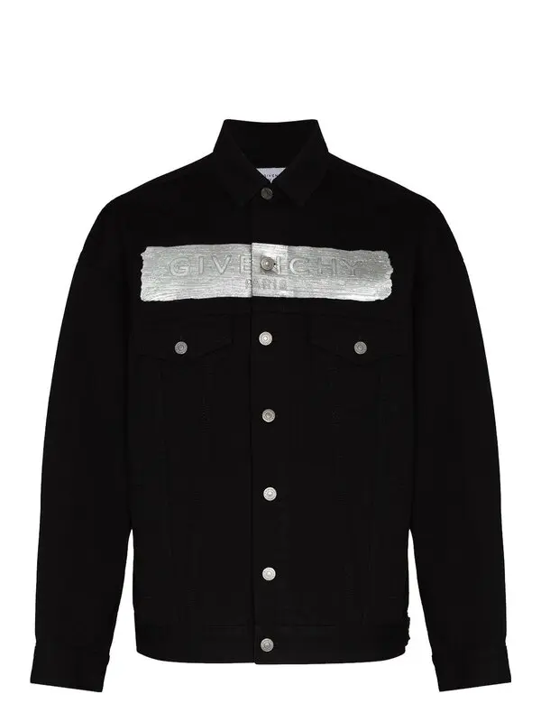 Givenchy Logo-print Denim Jacket - Black