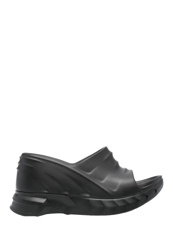Givenchy Marshmallow 115mm Wedge Sandals - Black
