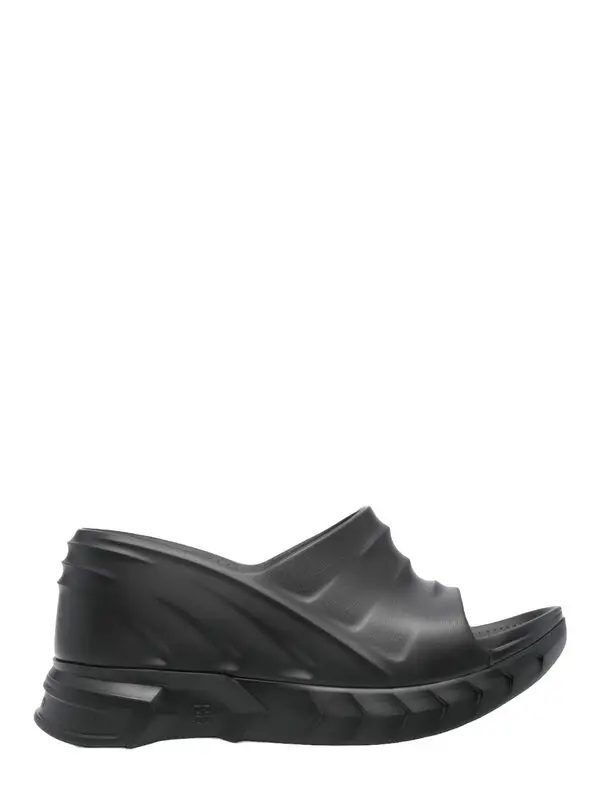 Givenchy Marshmallow 115mm Wedge Sandals - Black