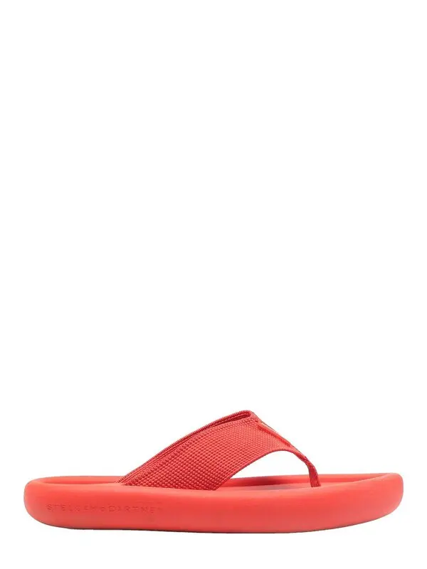 Stella McCartney Tubular Rubber Flip Flops - Red