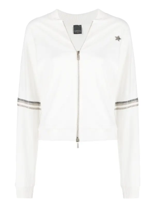 Lorena Antoniazzi Side-stripe Zip-up Track Jacket - White