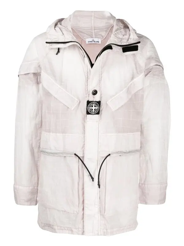 Stone Island Hooded Lightweight Jacket - Pink