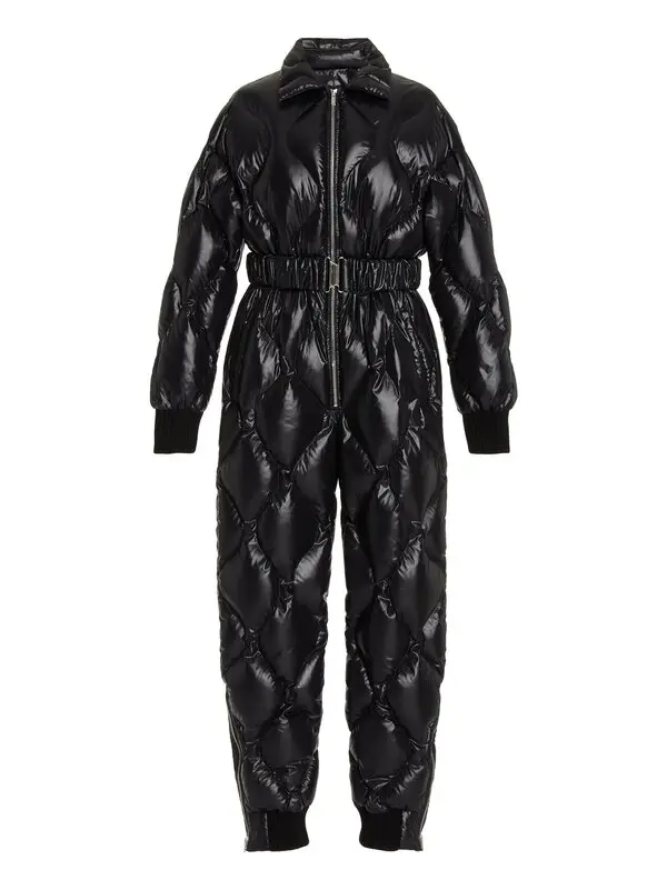 Miu Miu Quilted Padded Jumpsuit - Black