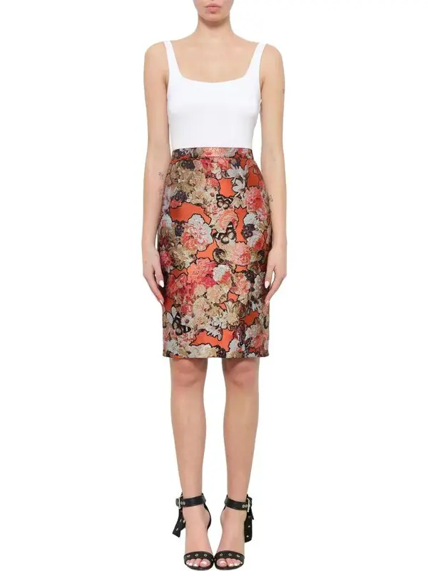 Givenchy Floral Jacquard Skirt - Yellow
