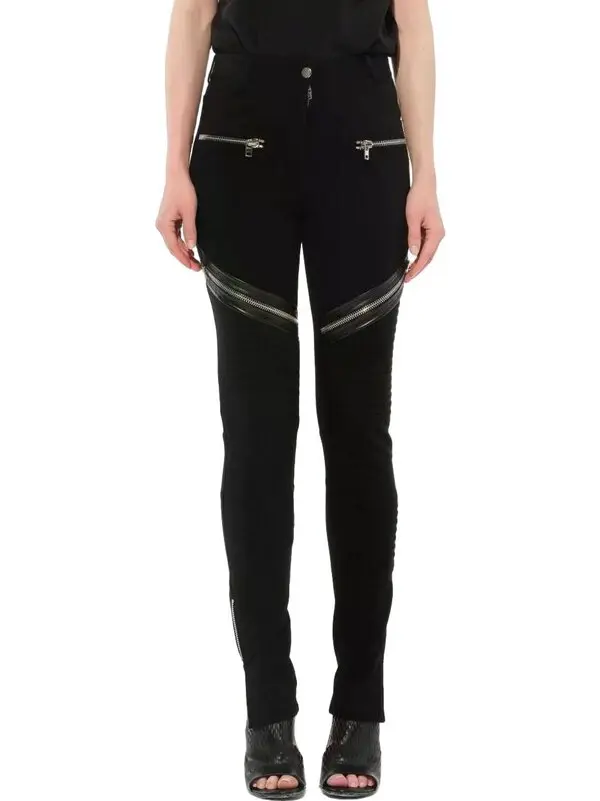 Givenchy Zip Detail Skinny Trousers - Black