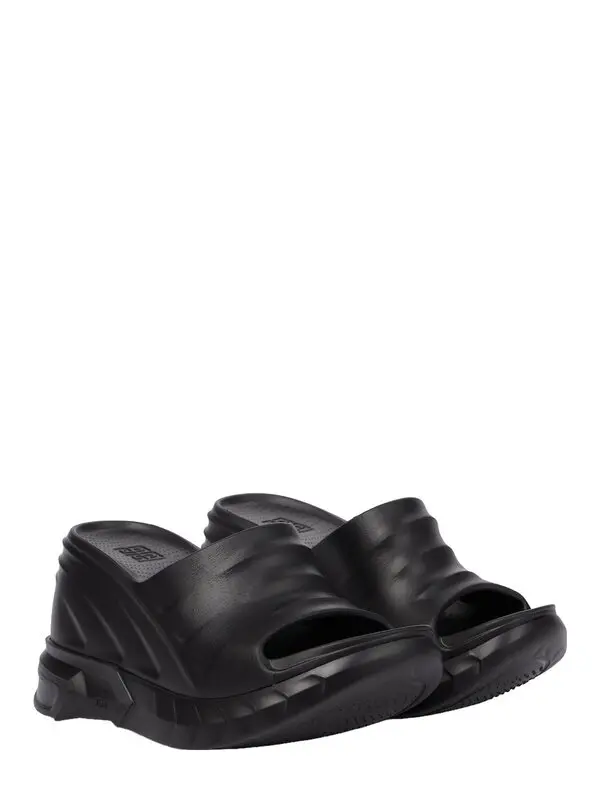 Givenchy Marshmallow Wedge Sandals - Black