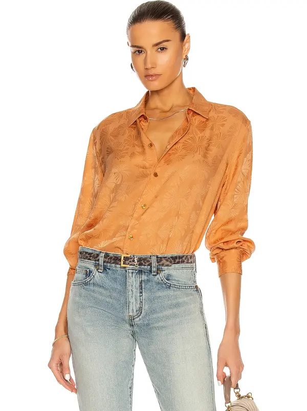 Saint Laurent Western Blouse - Orange