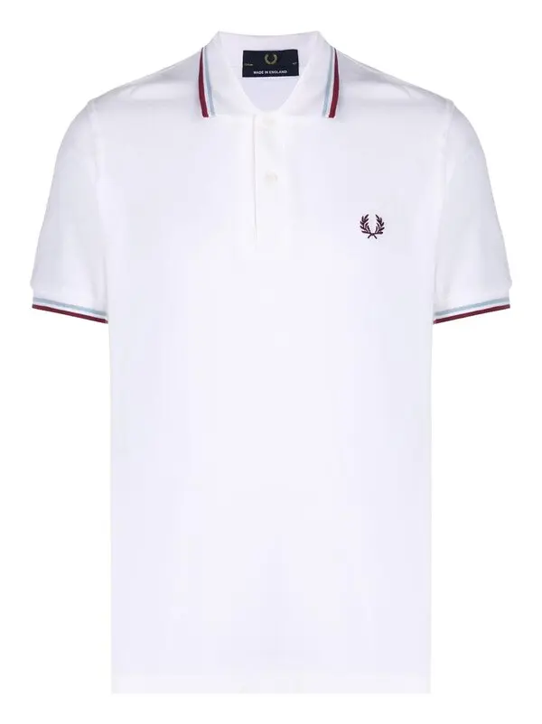 Fred Perry Logo Polo Shirt - White