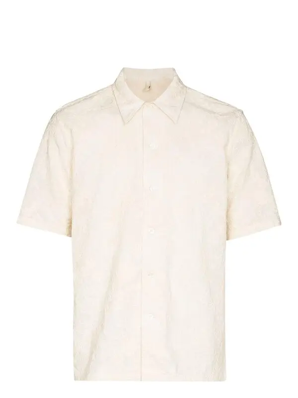 SUNFLOWER Space Floral-embroidered Shirt - Neutrals